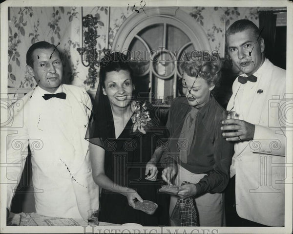 1947 Press Photo D Waterhouse,Mr & Mrs Waterhouse & Ed Jerome, B Johns ...