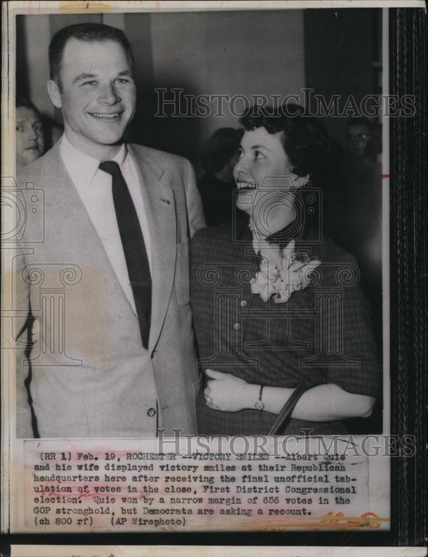 1966 Press Photo Albert Quie and Wife, Rochester Victory Election - RS ...