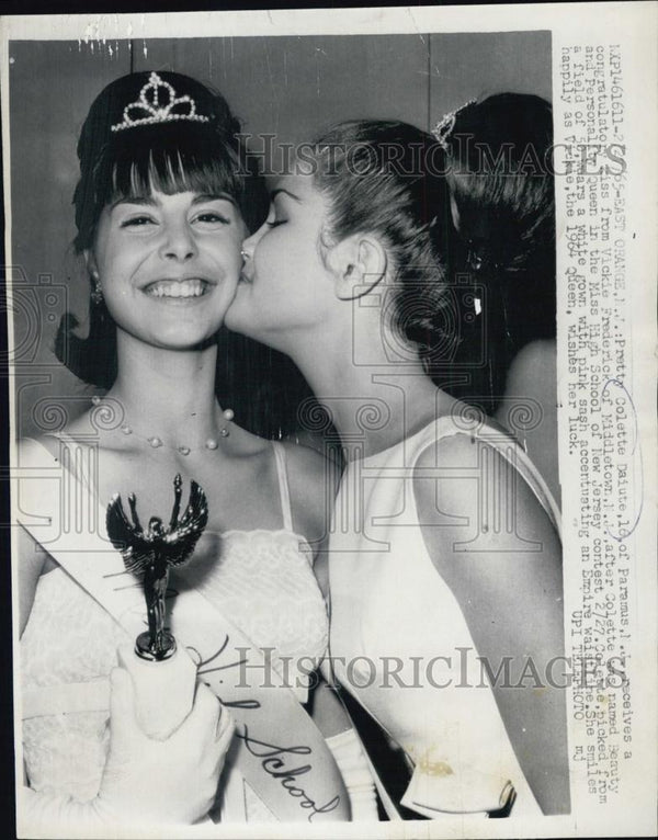 1965 Press Photo Colette Daiute Named Beauty Personality Queen Miss Hi ...