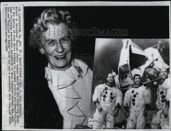 1969 Press Photo Mrs J Weir Sargent, mom of astronaut Charles Conrad ...