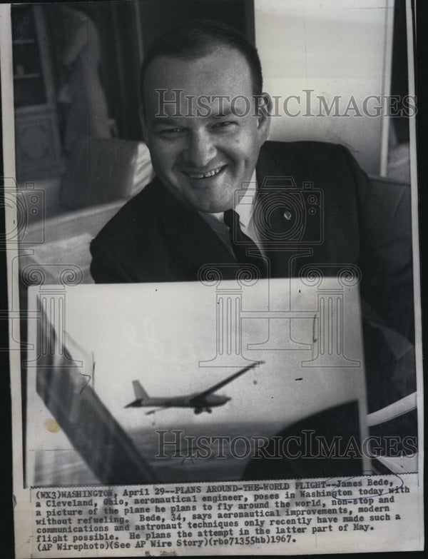1967 Press Photo James Bede Aeronautical Engineer - RSL83867 - Historic ...