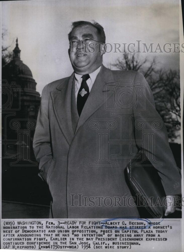 1954 Press Photo Albert C Beeson Nominated To National Labor Relations ...