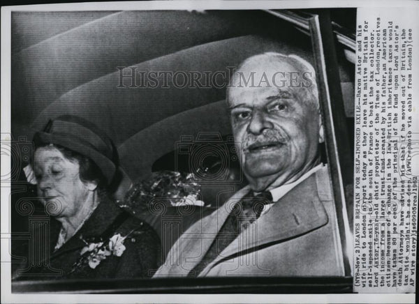 1962 Press Photo Baron Astor & his wife in London - RSL07647 - Historic ...