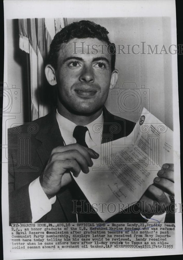 1955 Press Photo Honor Grad Eugene Landy to Have Case Reviewed - RSL45 ...