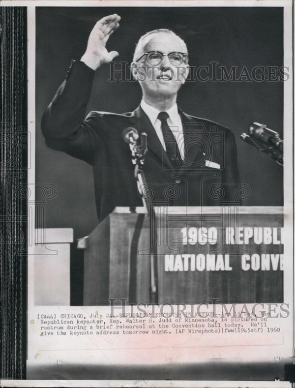 1960 Press Photo Representative Walter Judd Republican Keynoter - RSL6 ...