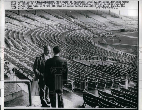 Milwaukee Braves Manager Fred Haney & Gen. Manager John Quinn 1956 ...