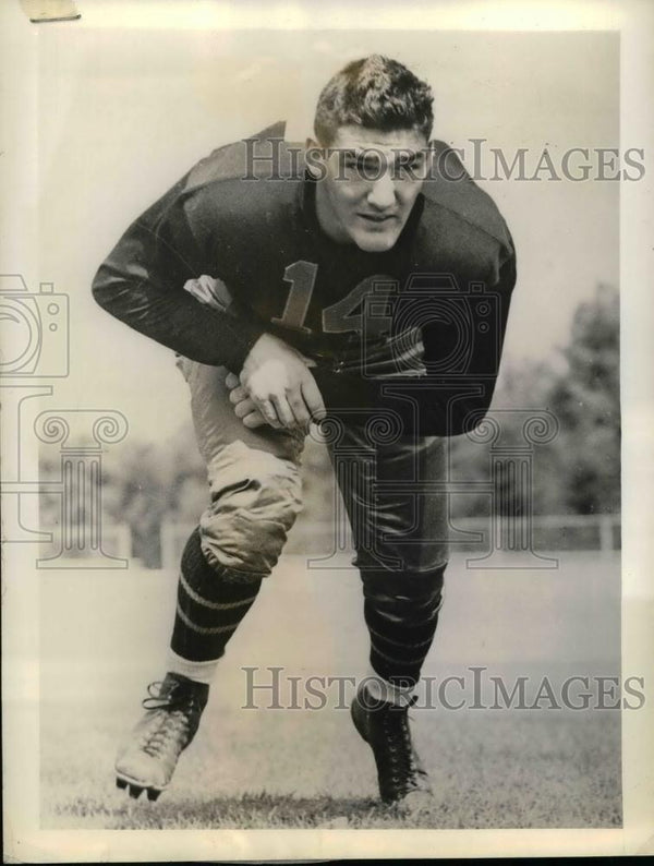 Michigan State Football Guard Lyle Rockenbach On Field Undated Vintage ...