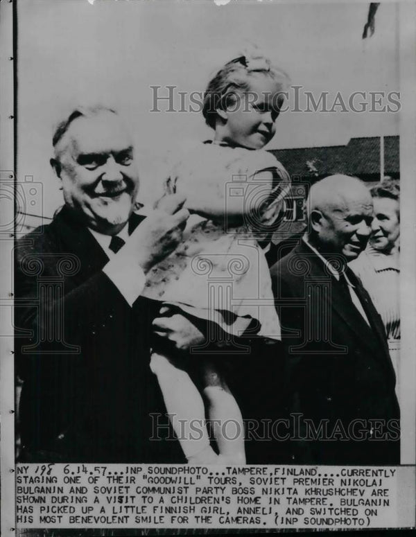 Soviet Premier Nikolai Bulganin and Soviet Communist Party Boss 1957 ...