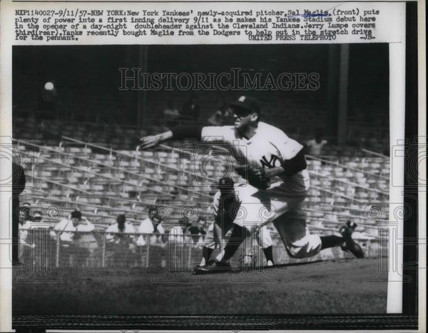 Sal Maglie, Pitcher of New York Yankees 1957 Vintage Press Photo Print ...