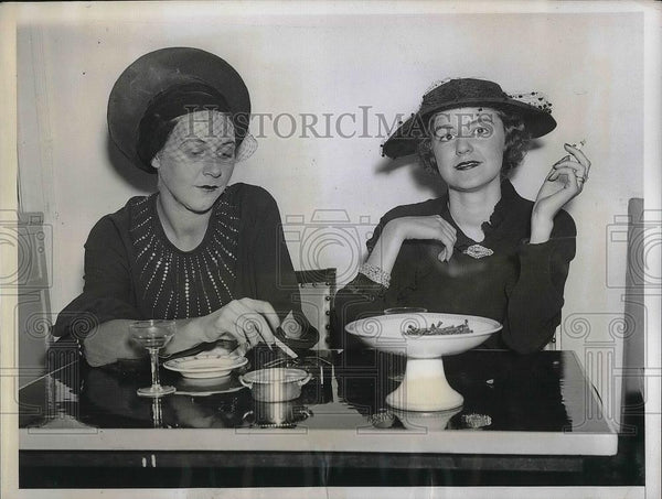 Mrs. J. Nelson Everett, Mrs. William KennedyCoctial party 1935 Vintage ...