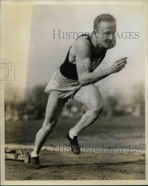 Jim Delaney, Sprinter for Northwestern 1936 Vintage Press Photo Print ...