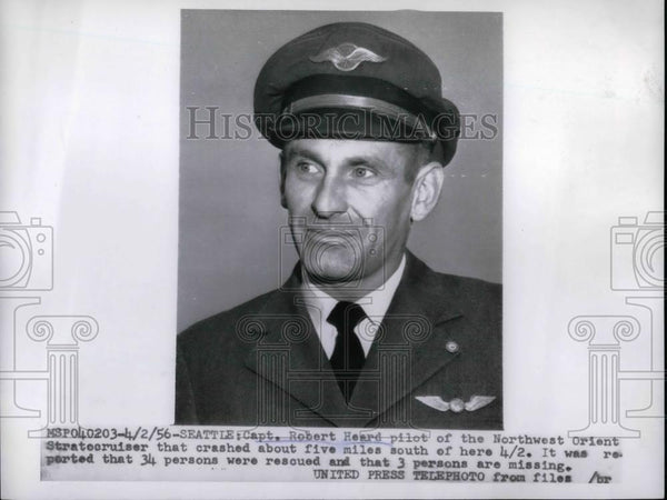 Northwest Airlines pilot Robert Heard after his crash 1956 Vintage ...