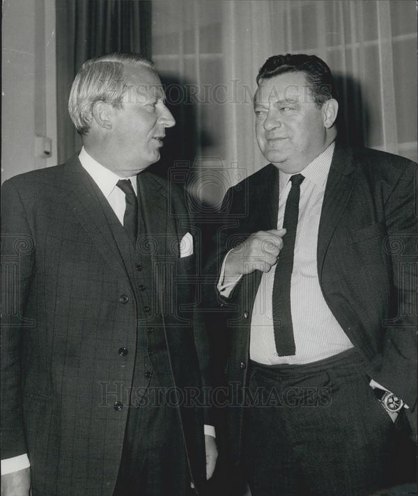 Herr Straus Chatting With Edward Heath In His Flat 1969 Vintage Press ...
