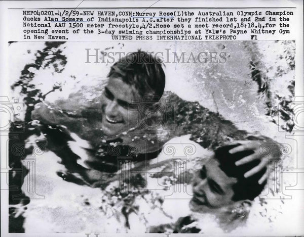 Murray Rose, Alan Somers in National AAU 1500 Meter Freestyle 1959 ...