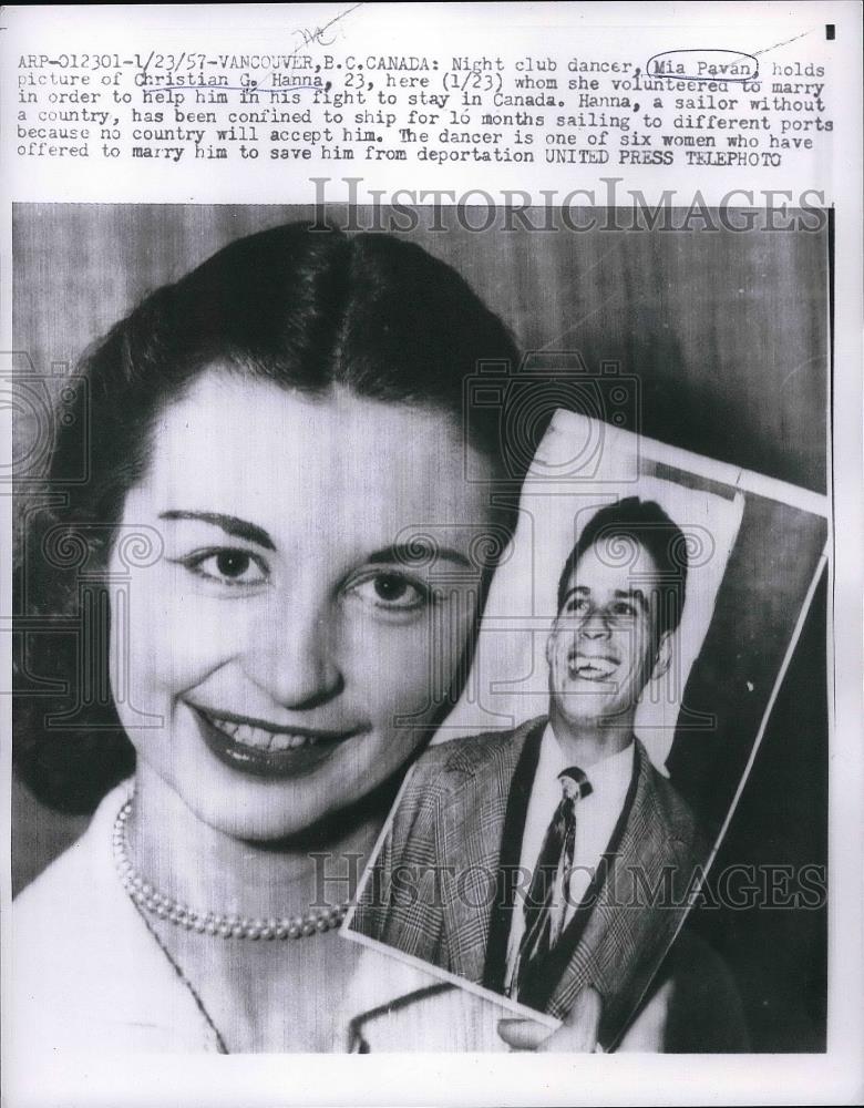 Mia Pavan Night Club Dancer Vancouver Canada Christian Hanna 1957 ...