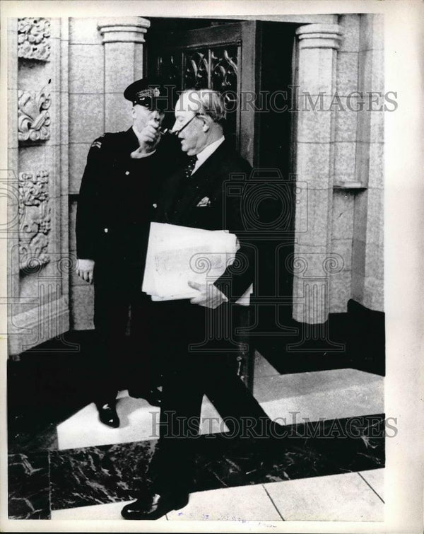 Canadian Prime Minister Lester Pearson leaving the Commons 1966 Vintage ...