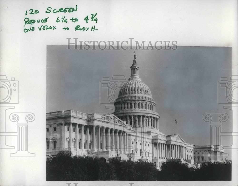 Capitol Building in Washington D.C. 1965 Vintage Press Photo Print ...