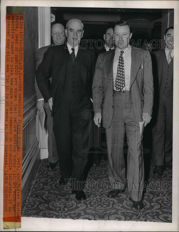 CIO President Philip Murray Walter Reuther UAW Cio 1946 Vintage Press ...