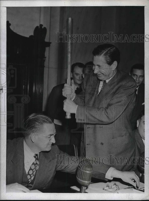 Senator James E. Murray Waves Bat over Dr. Dewey Anderson 1945 Vintage ...