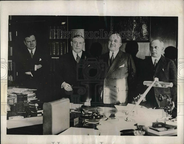 French Premier Andre Tardieu, Walter Edge, Williamson S. Howell 1932 ...