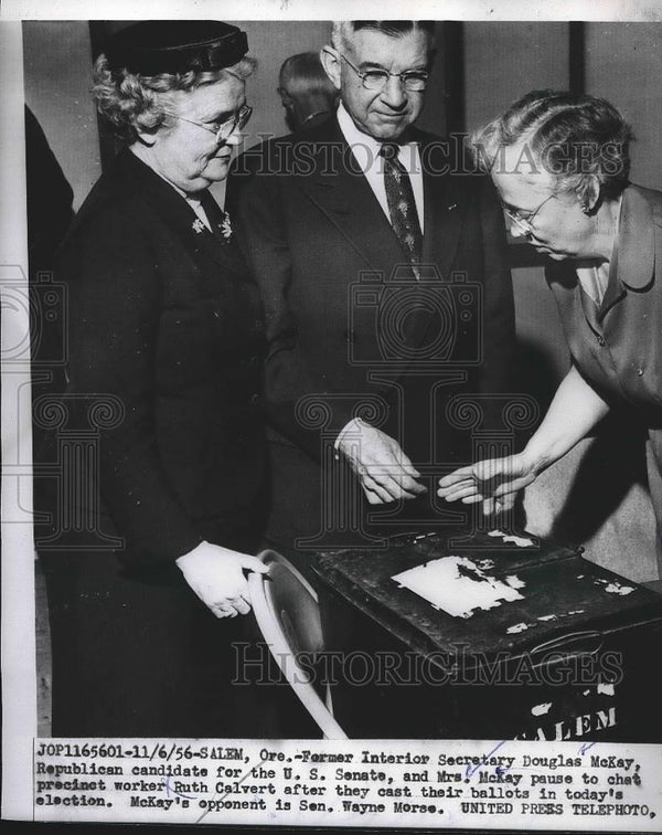 Former Interior Secretary Douglas McKay, Mrs. McKay, R. Calvert 1956 ...