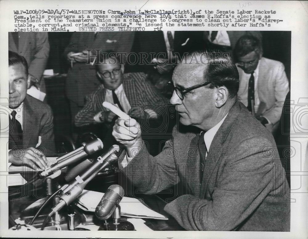 Chrm. John McClellan at Senate 1957 Vintage Press Photo Print ...