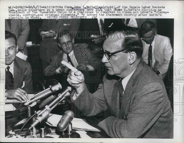 Chrm. John McClellan at Senate 1957 Vintage Press Photo Print ...