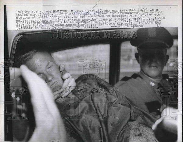 Prisoner Mickey Clark Attempts Escape, T. J. Hollingshead 1959 Vintage ...