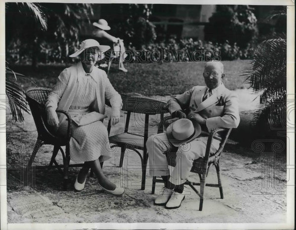 Mr & Mrs James L, Ward at Castle Harbour, Bermuda 1935 Vintage Press ...