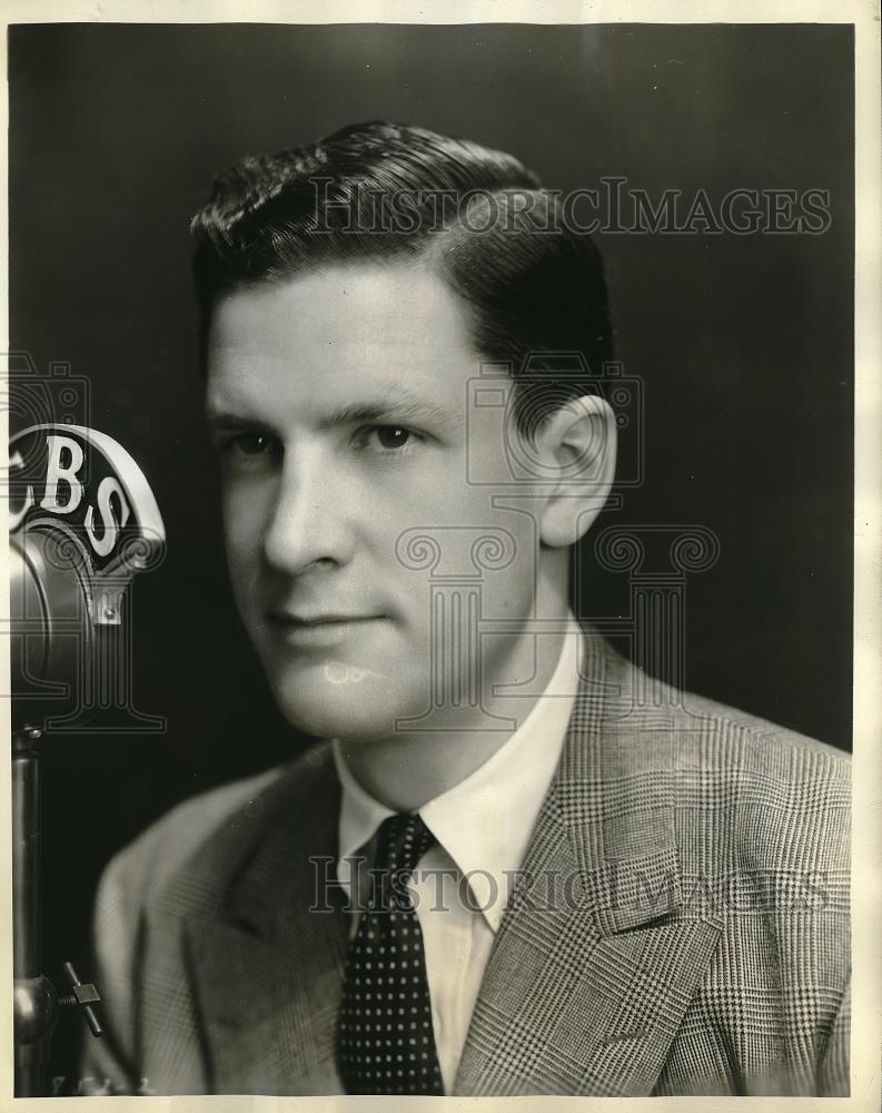 CBS announcer Bill Randol 1936 Vintage Press Photo Print - Historic Images