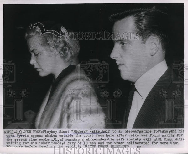 Playboy Minot Mickey Jelke outside of Court Room 1955 Vintage Press ...