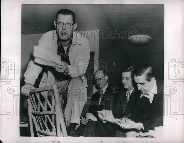 Presidential Press Secretary James Hagerty Reads Statement 1953 Vintage ...