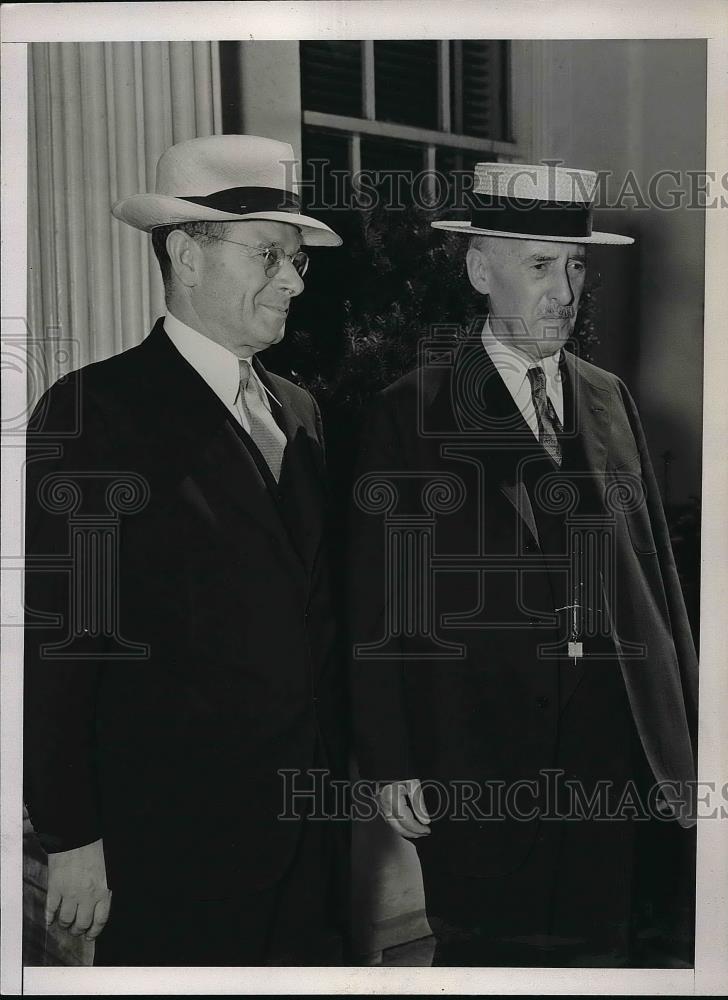 Sidney Hillman, Secretary of War Henry Stimson 1941 Vintage Press Photo ...
