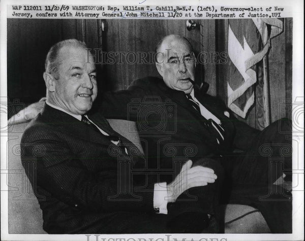 Rep. William T. Cahill with Attorney General John Mitchell 1969 Vintage ...