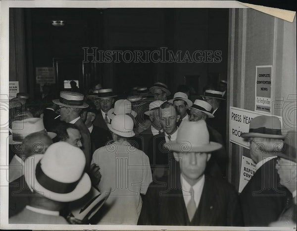Congress Hotel on Eve of Republican Convention in Chicago 1932 Vintage ...