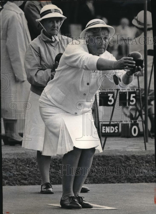 Mrs. T. Bourdon & Mrs. S. Ferry in Bowling Singles Championship 1966 ...