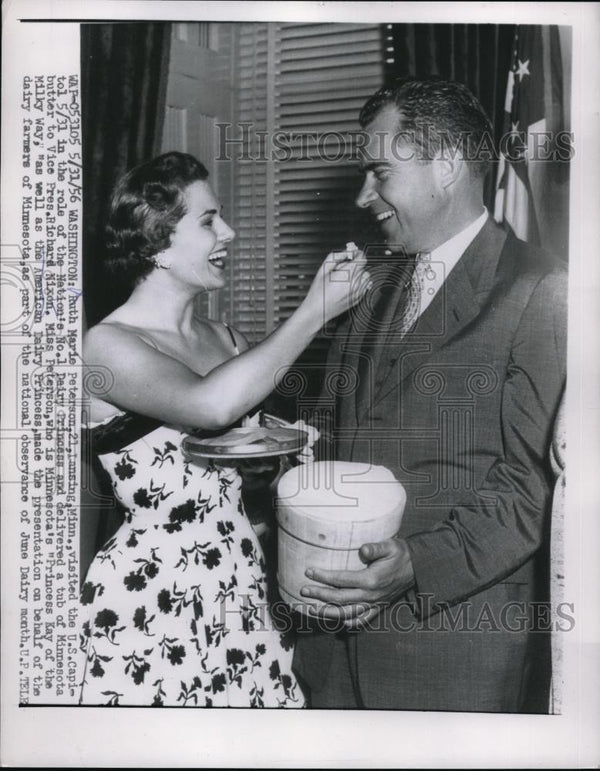 Wash.D.C. Ruth M Peterson Dairy Princess & VP Richard Nixon 1956 ...