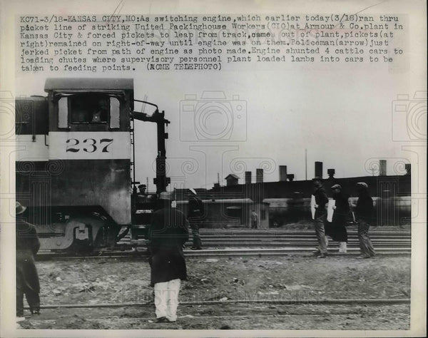 Kansas City Switching engine United Packinghouse Workers 1948 Vintage ...