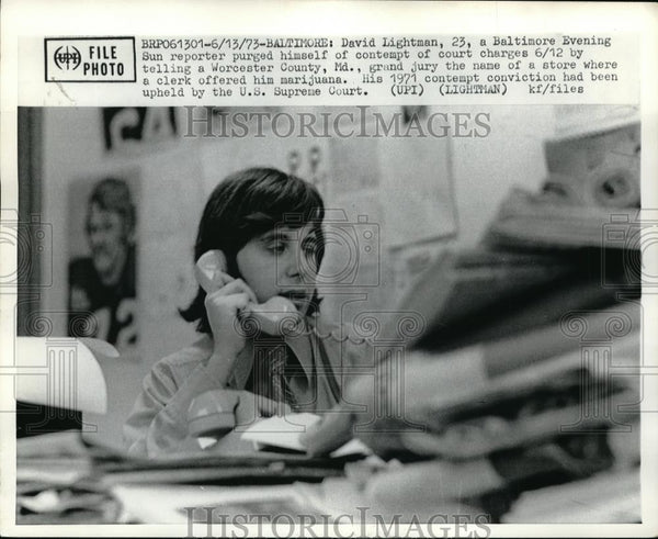 Baltimore, MD David Lightman, evening Sun reporter 1973 Vintage Press ...