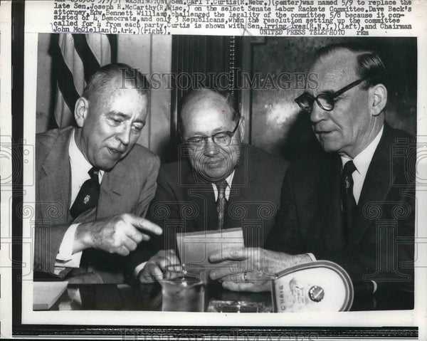 Senate Labor Rackets Comm, Sen J McClellan,J McCarthy, C Curtis 1957 ...