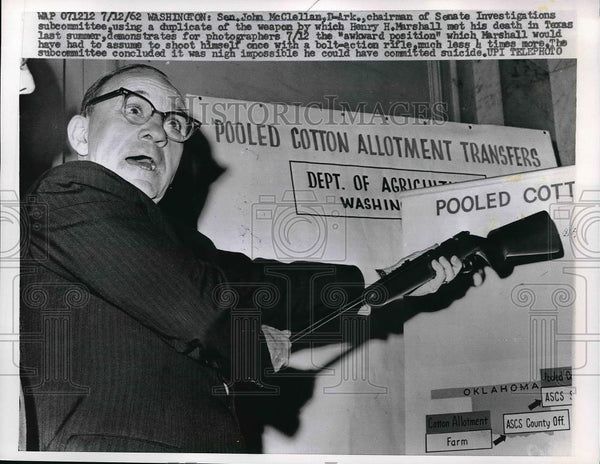 Wash.D.C. Sen. John McClellan Democrat of Ark 1962 Vintage Press Photo ...