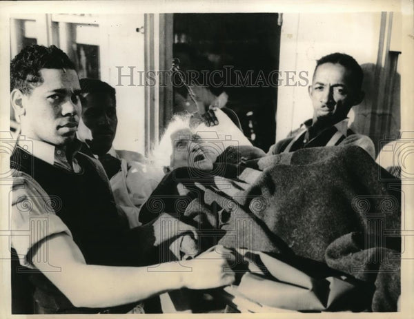 114 Year old Mary Asay Carried to safety 1937 Vintage Press Photo Print ...