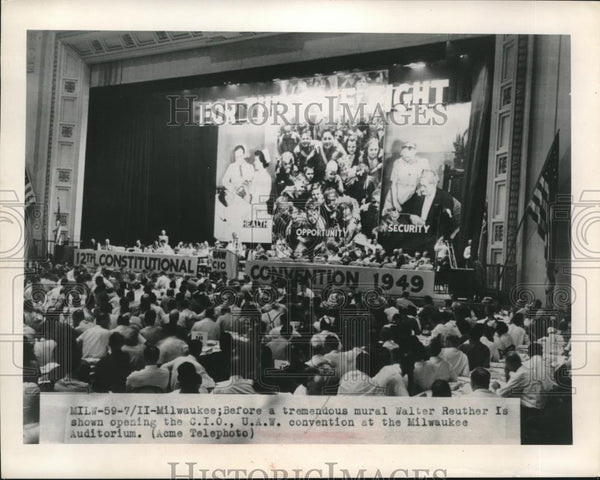 Walter Reuther shown opening the CIO UAW convention at the Milwaukee ...