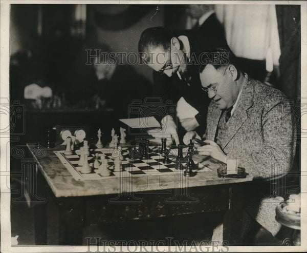 Intl Chess match ST Sharp & British & US players 1931 Vintage Press ...