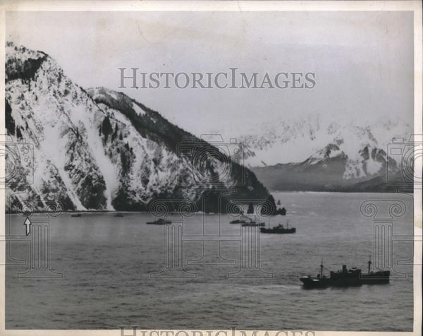 Alaskan Steamer coastline SS Yukon 1946 Vintage Press Photo Print ...