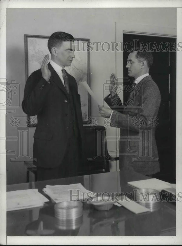 David Ingalls sworn in as Sec of Navy by Roy Moses 1932 Vintage Press ...