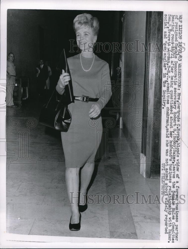 Mrs. Gertrude Novak Leaves Senate Inquiry in Washington, DC 1963 ...