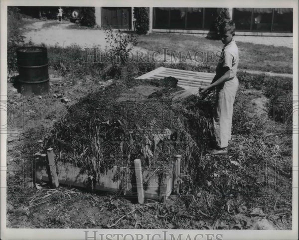 Compost pile that should be kept moist for decomposition 1951 Vintage ...