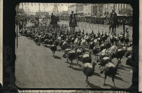 1922 Press Photo Regiment of Turkey marching at Thanksgiving Day Battl ...