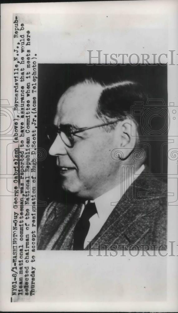1949 Press Photo Republican politician Guy George Gabrielson - Historic ...